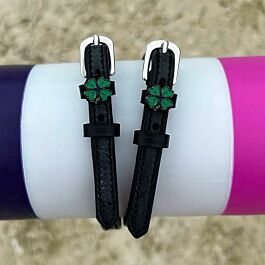 ManeJane “Four Leaf Clover” Leather Spur Straps